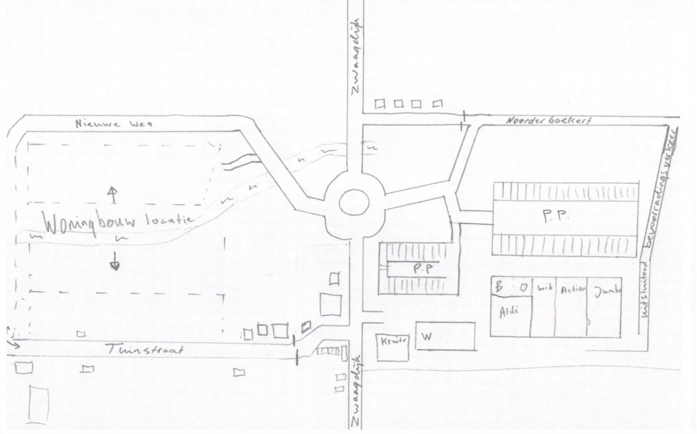 Rotonde en nieuwe weg maar vooral nieuwbouw Hauwert en Zwaagdijk-Oost ...